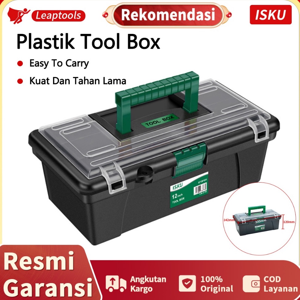 Jual Telah Hadir Isku Tool Box 12 Inch Kotak Peralatan Bahan PP Tool ...