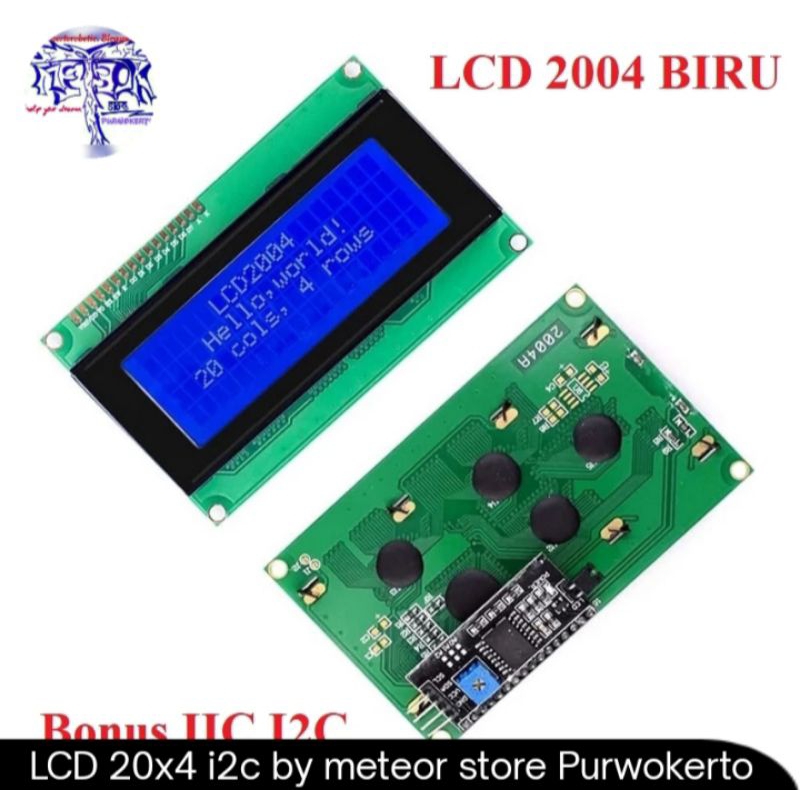 Jual Lcd 20x4 2004 I2c Iic Display Blue Biru Shopee Indonesia