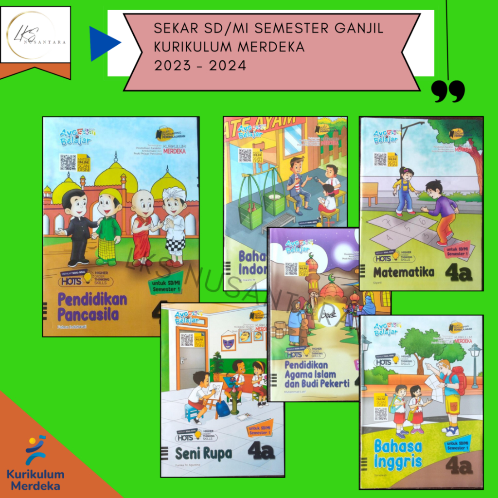 Jual BUKU LKS SEKAR SD/MI KELAS 4 SEMESTER GANJIL KURIKULUM MERDEKA ...