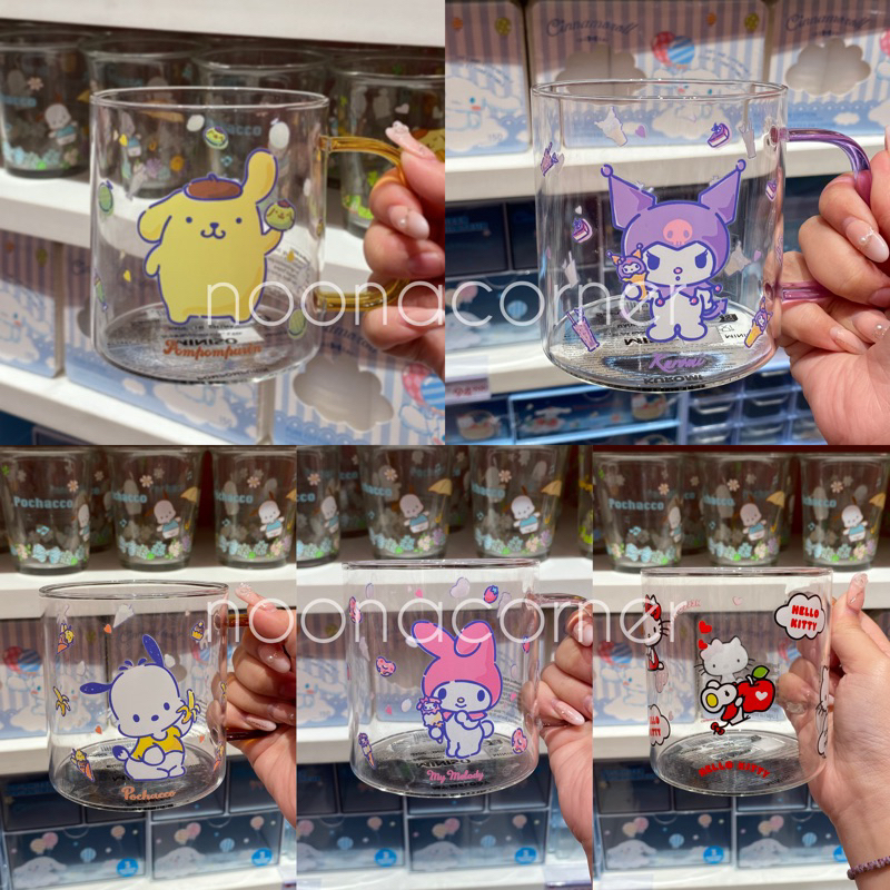 Jual Miniso x Sanrio - Gelas / Glass Cup with Colored Handle Sanrio ...