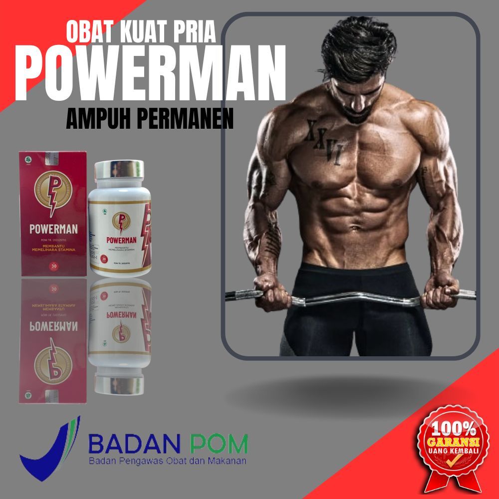 Jual POWERMAN Obat Kuat Pria Tahan Lama Herbal Original Pembesar Mr.P Cepat Tahan Lama Permanen ...