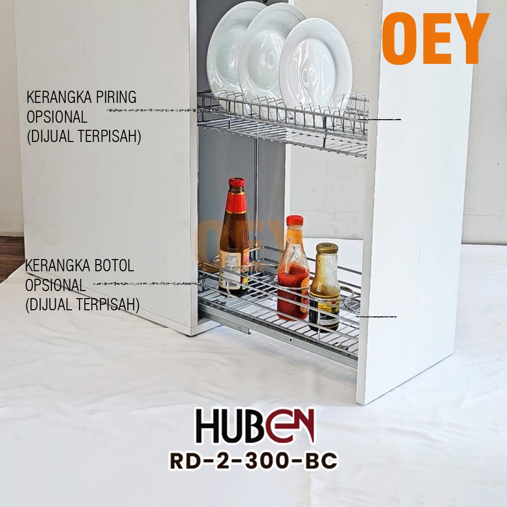 Jual HUBEN RD-2 300 RAK DAPUR 30CM PIRING GELAS BOTOL BUMBU DAPUR BAWAH ...