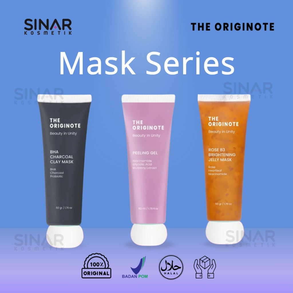 Jual The Originote Mask Series - Rose B3 Brightening Jelly Mask ...
