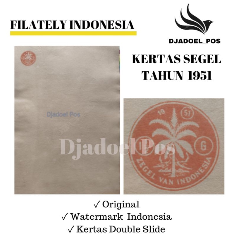 Jual KERTAS SEGEL TAHUN 1951 Double Asli | Shopee Indonesia