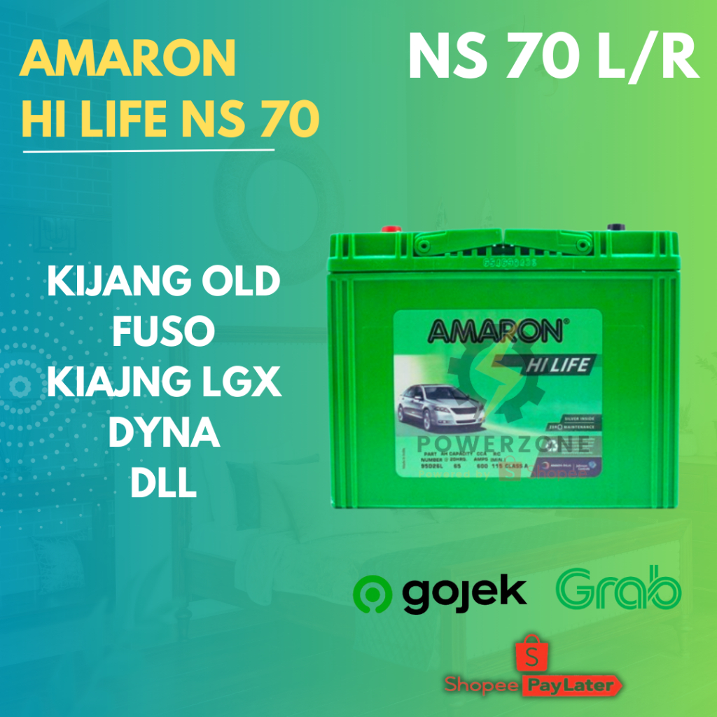 Jual AKI MOBIL AMARON HI LIFE 95D26L/R / NS70L/R , 65 AH | Shopee Indonesia