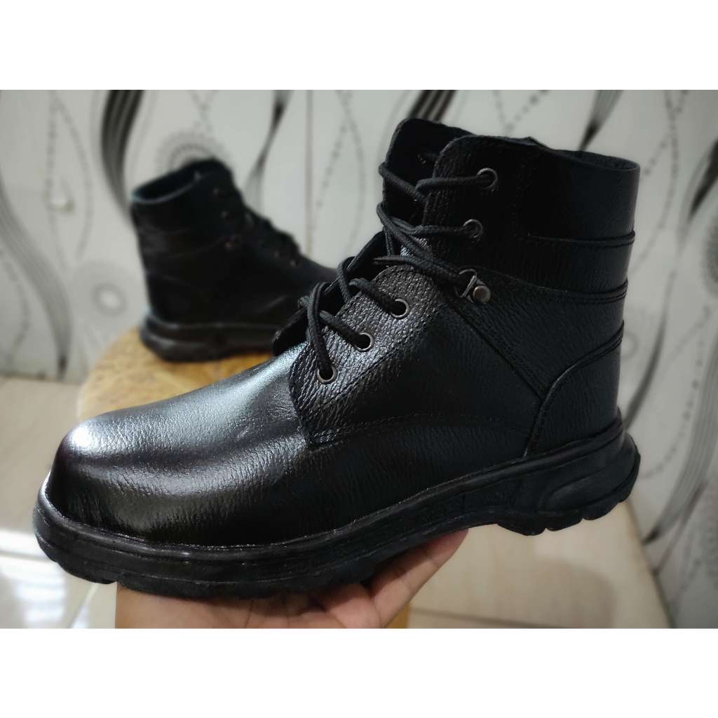 Jual Sepatu Boot Pria Ujung Besi Kerja Lapangan Proyek Safety Anti Slip ...