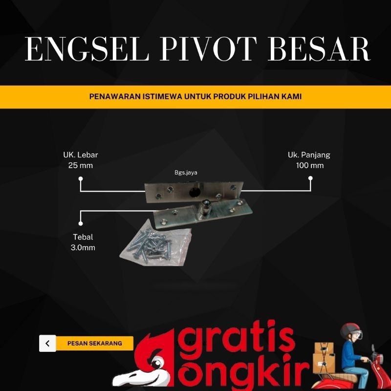 Jual Engsel pivot jendela putar besar ukuran 100x25mm PREMIUM | Shopee ...