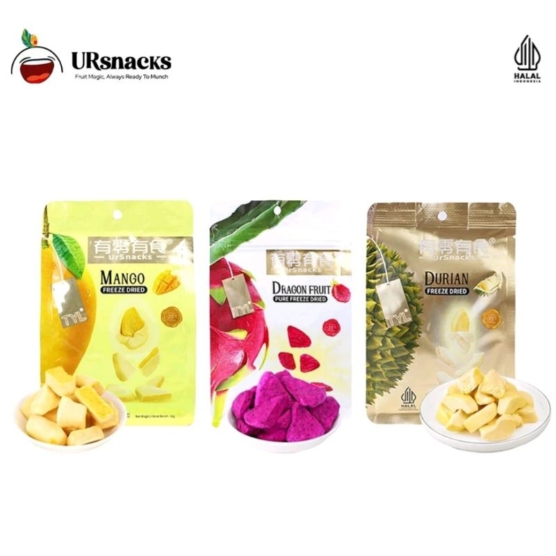 Jual URSNACKS Bundle of 3 - Freeze Dried keripik sehat (Mango, Dragon Fruit & Durian) | Shopee ...