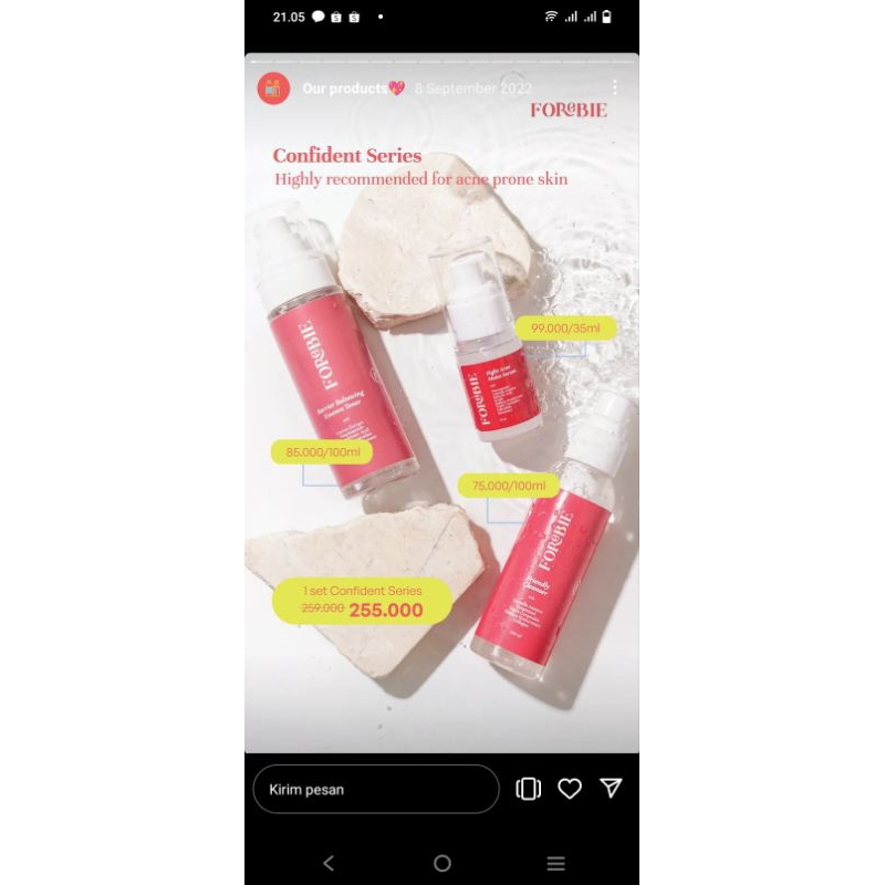 Jual Forebie facial wash & moist serum ori segel | Shopee Indonesia