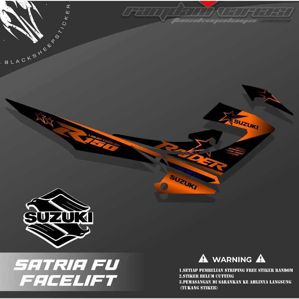 Jual STRIPING SATRIA FU F150 FACELIFT/STIKER SATRIA FU FL/FU F150 TAHUN ...