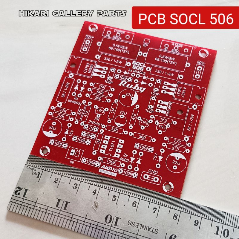 Jual PCB SOCL 506 Audio Semi Fiber Red / pcb Audio SOCL506 Semi Fiber ...