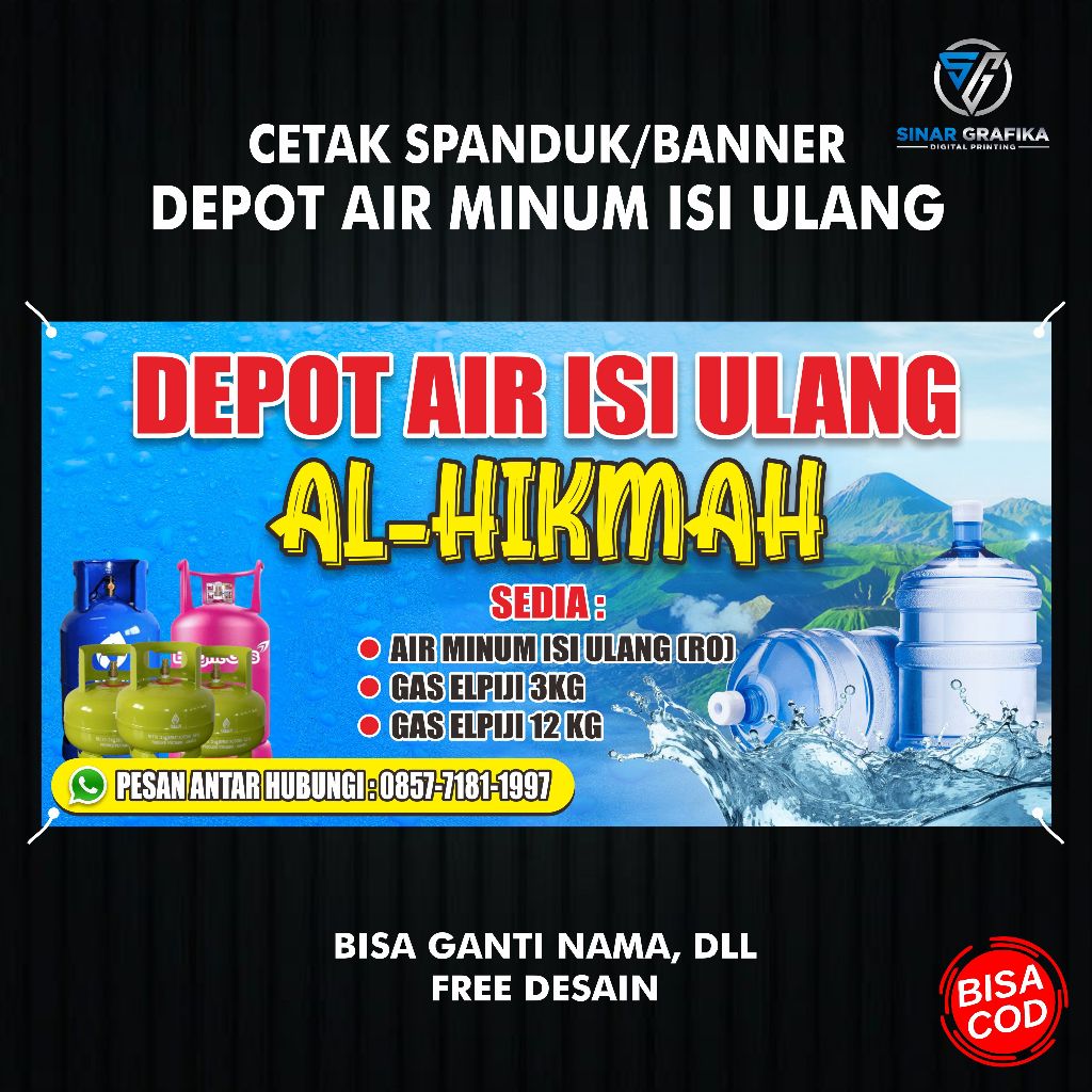 Jual CETAK SPANDUK DEPOT AIR ISI ULANG | BANNER DEPOT AIR MINUM ISI ...