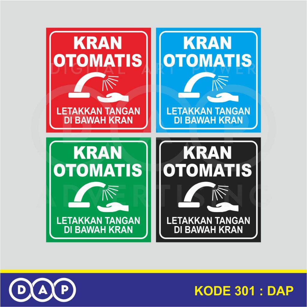 Jual 301 - STIKER KRAN OTOMATIS - 10 X 20 CM - VYNIL - TERBAIK | Shopee ...
