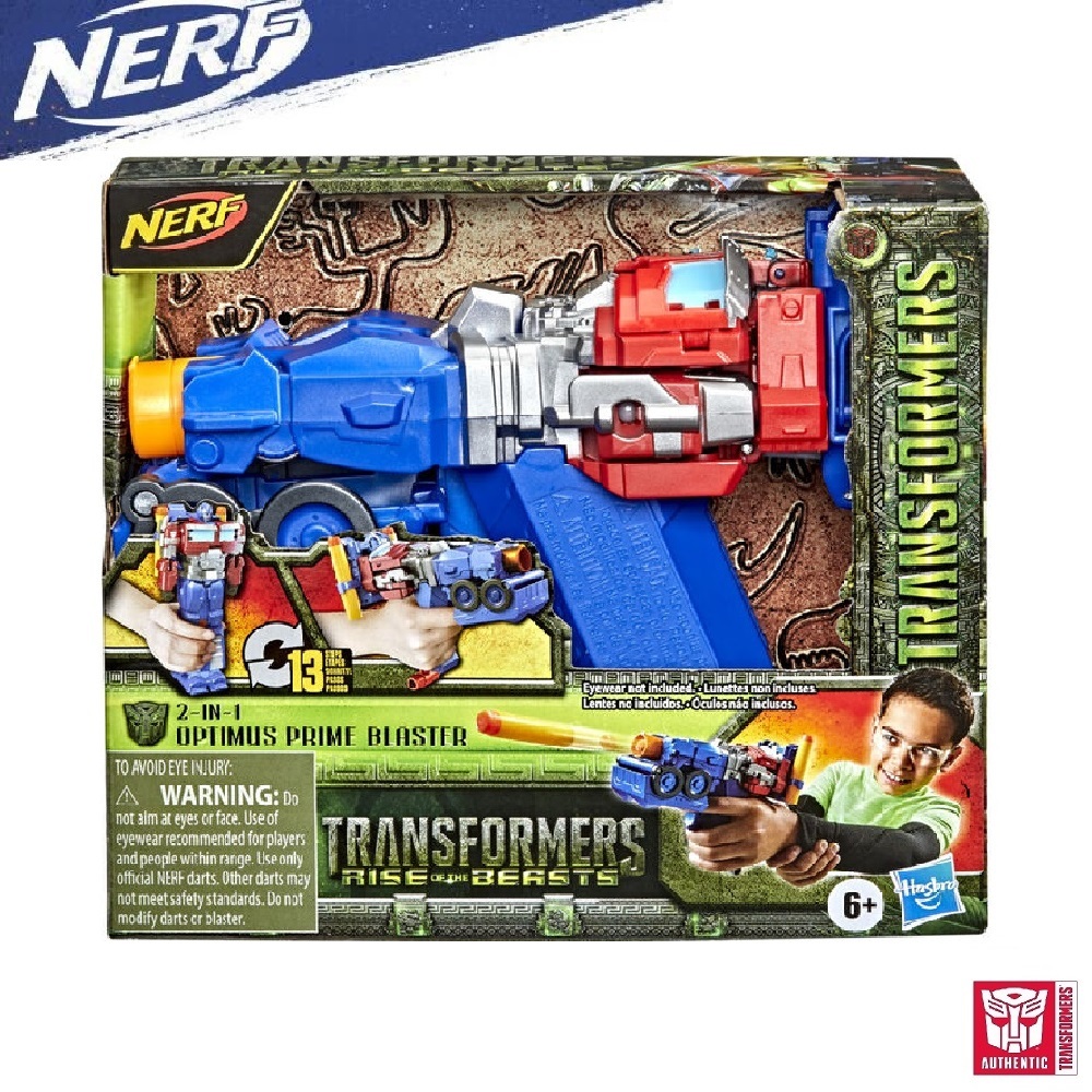 Jual NERF X TRANSFORMERS Rise of the Beasts Movie 2-IN-1 Optimus Prime ...