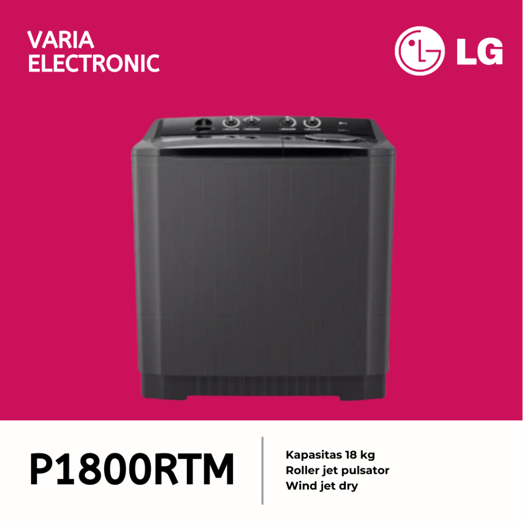 Jual Mesin Cuci LG 18 kg P1800RTM | Shopee Indonesia