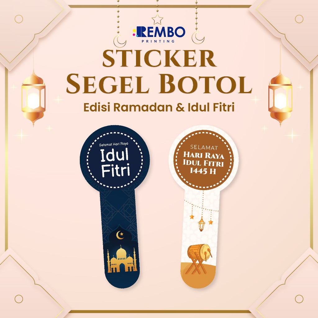 Jual Stiker Segel Botol Edisi Ramadhan Bulan Puasa Lebaran Hari Raya