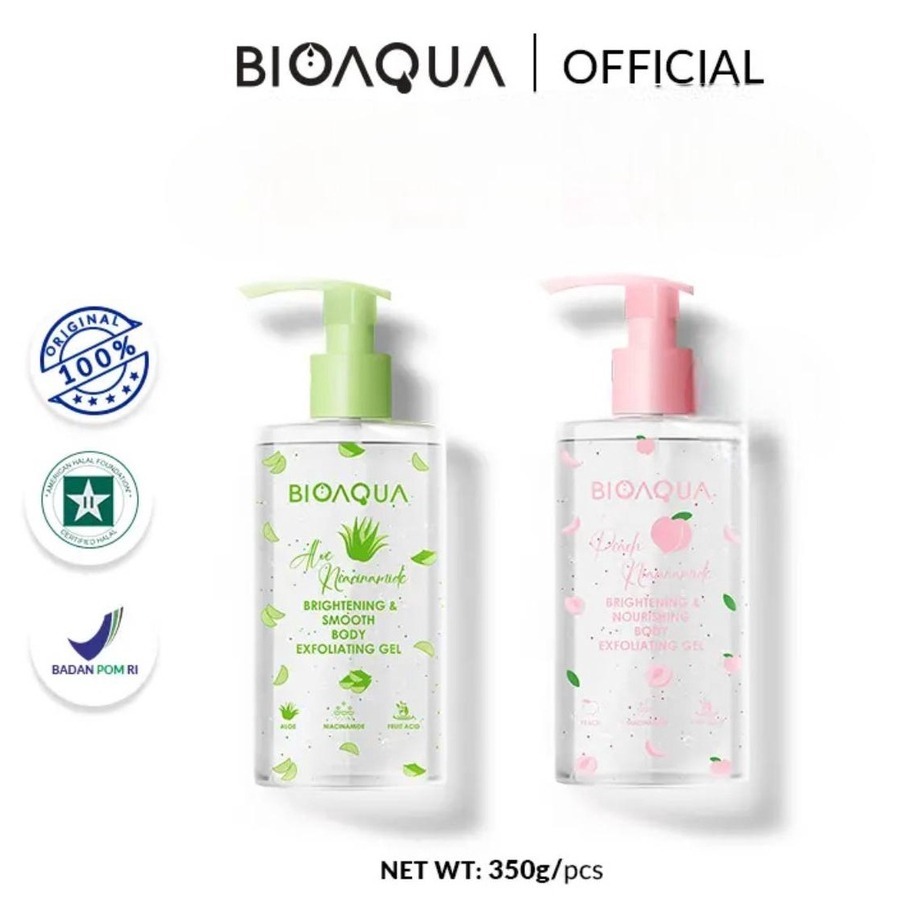 Jual AS BIOAQUA Exfoliating Gel Peach - Aloe Niacinamide Brightening ...