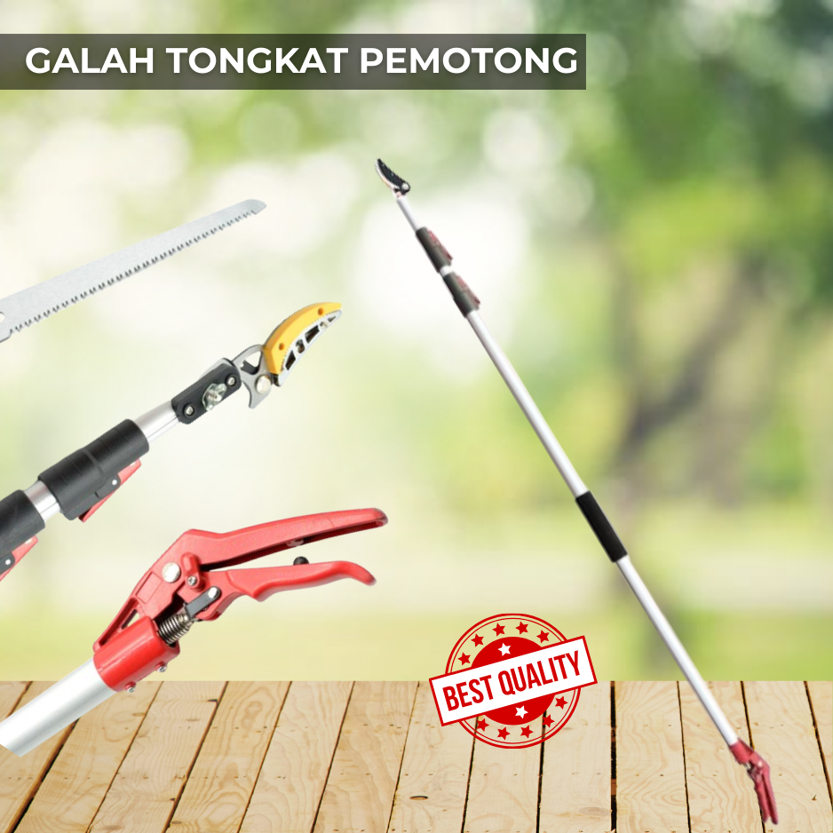 Jual Tree Pruner Galah Tongkat Pemotong Gergaji Gunting Dahan Ranting Tarik untuk Pohon yang ...