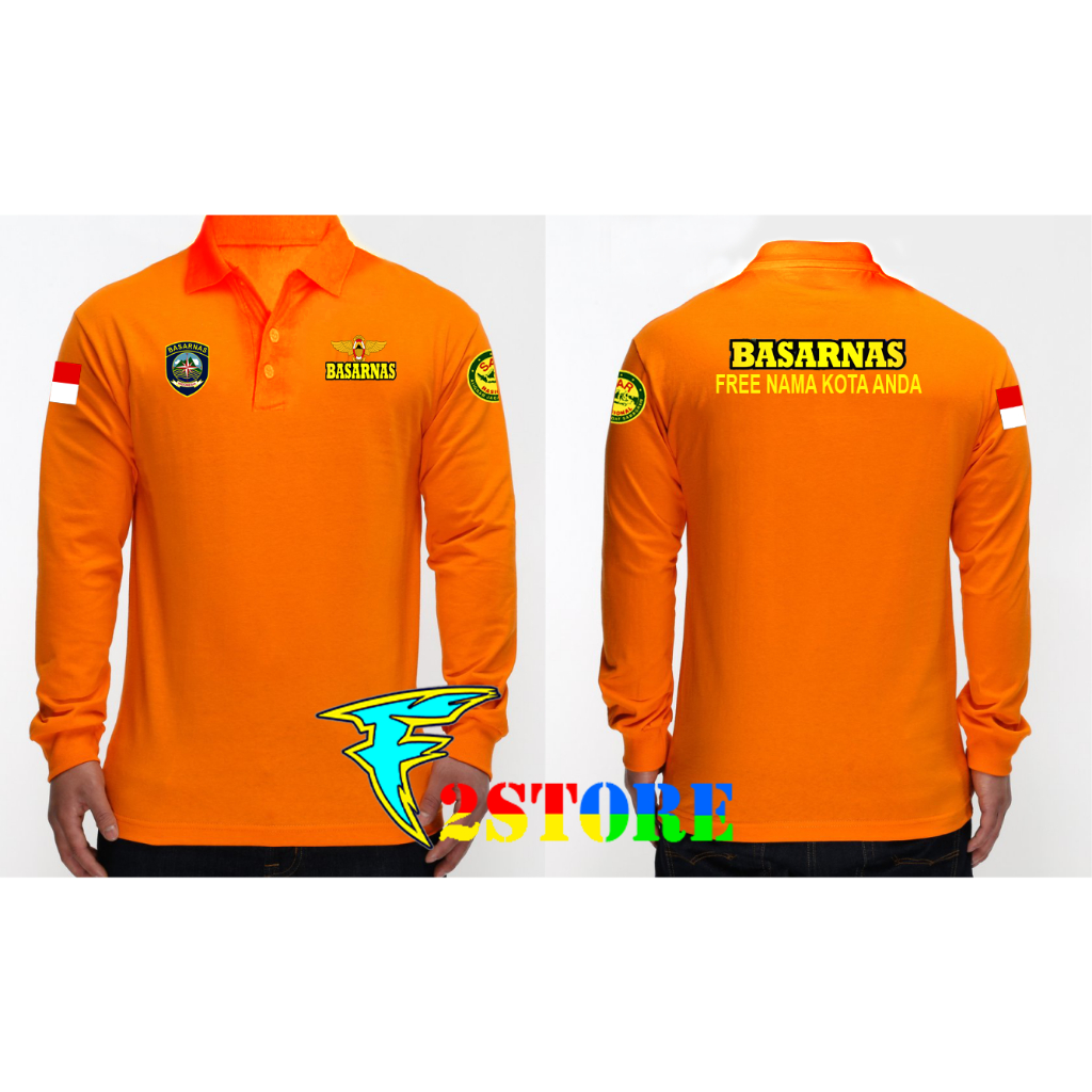 Jual Baju Kerah Model Polo BASARNAS FREE NAMA DAERAH LOGO DADA DAN ...