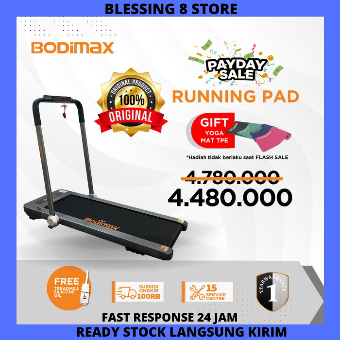 Jual Bodimax Running Dual Pad NEW VERSION Treadmill Elektrik 2 in 1 ...