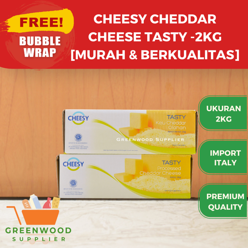 Jual Cheesy Tasty Cheddar Cheese - 2KG | Shopee Indonesia