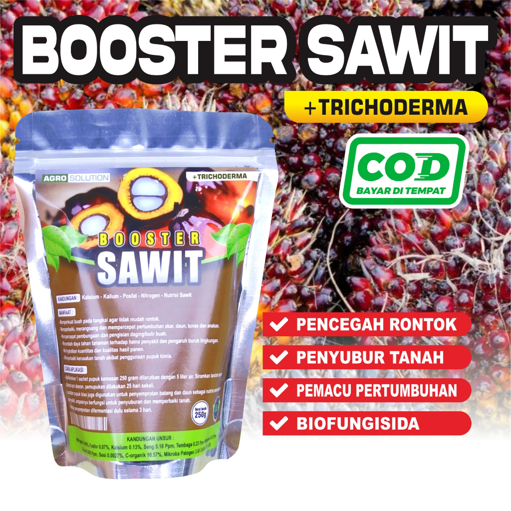 Jual AGROSOL Pupuk Booster Sawit 250gr pupuk trichoderma organik pelebat tanaman pupuk organik ...