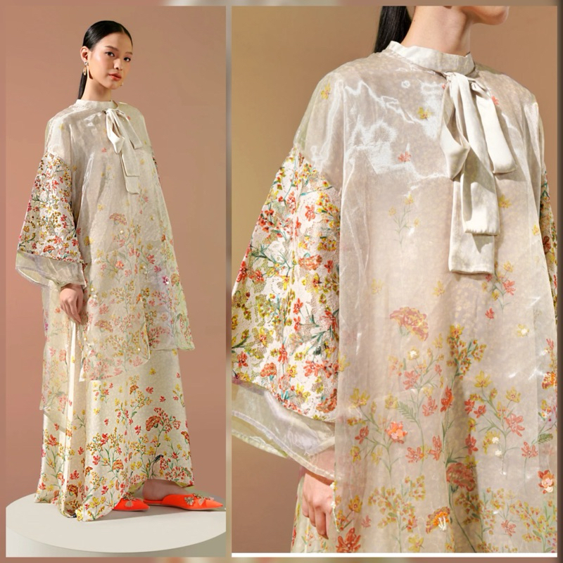 Jual ALEZA - NADLINE DRESS BEIGE || gilded gold series RAYA 2024 ...