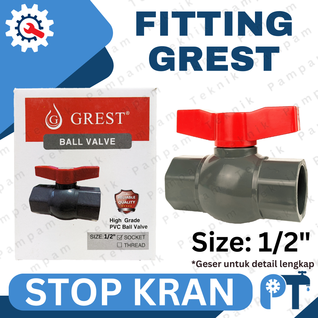 Jual Ball valve 1/2 AW Grest - Stop kran 1/2" Setop keran 1/2 inch ...
