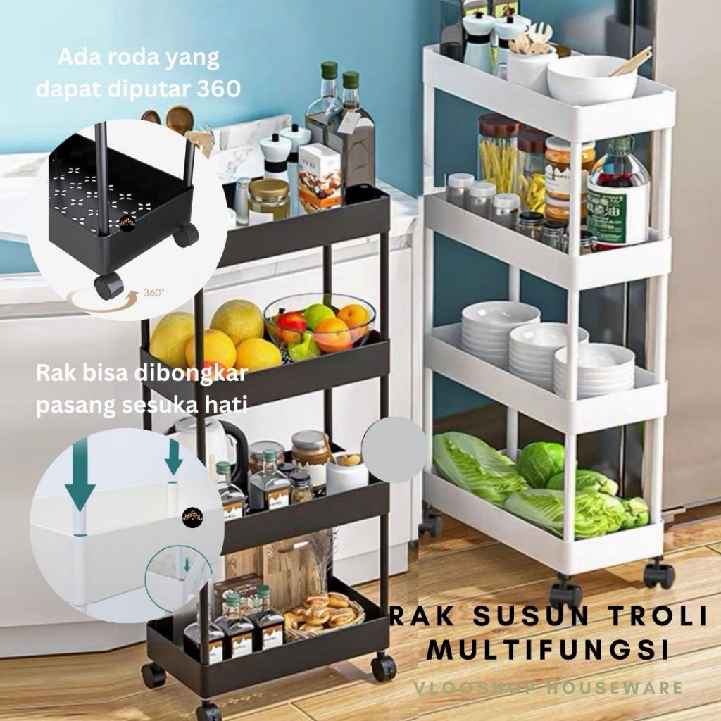 Jual RAK SUSUN BERTINGKAT HEMAT RUANG DAN BERODA MULTIFUNGSI | RAK ...