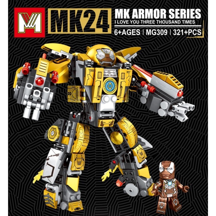 Jual Brick MG 309 MK 24 MK Armor Series Ironman Hulkbuster | Shopee Indonesia