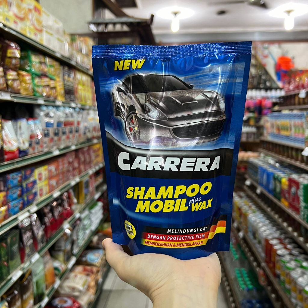 Jual SAMPO MOBIL CARRERA SHAMPOO MOBIL PLUS WAX 400 ml | Shopee Indonesia