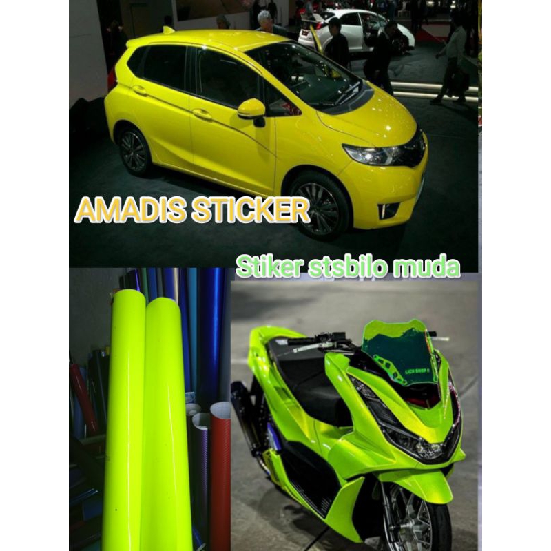 Jual Stiker skotlet stabilo lebar 127cm scotlite mobil motor lemon ...