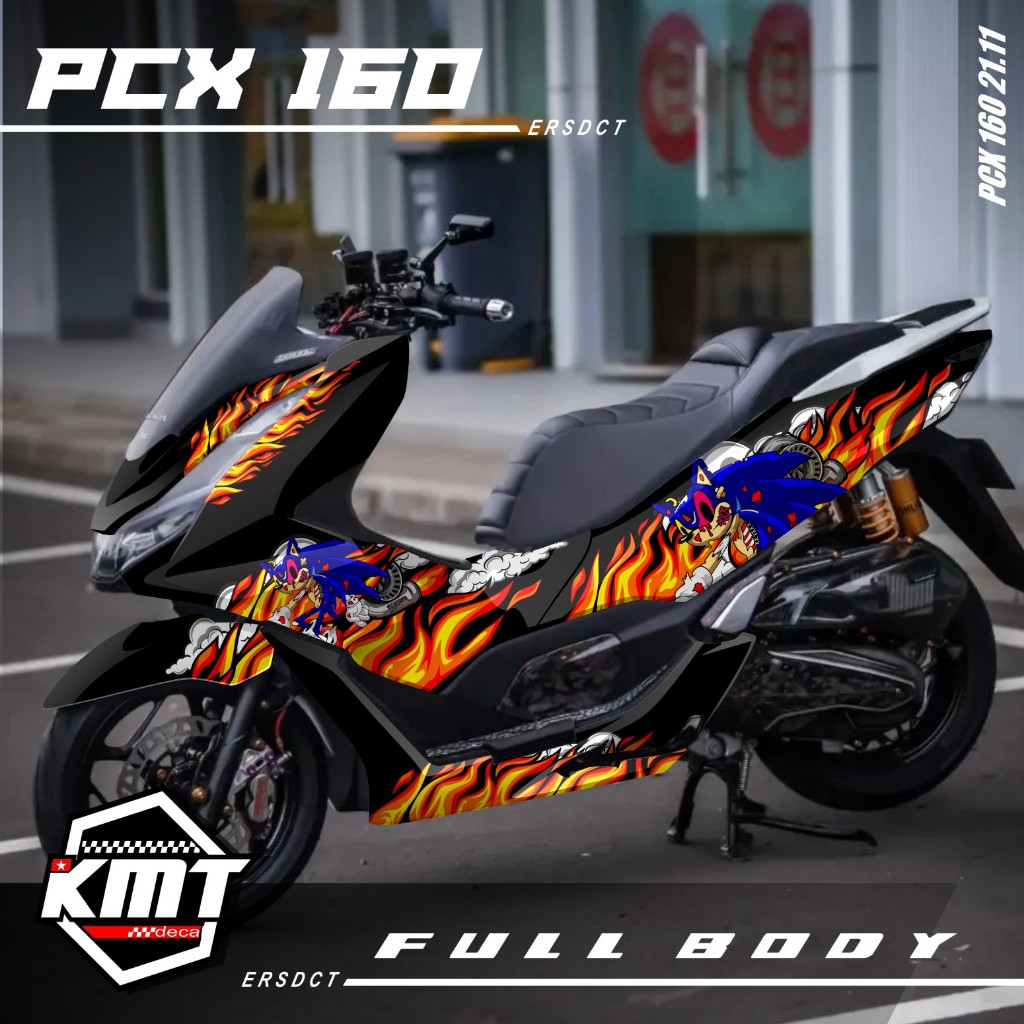 Jual Decal Sticker Honda PCX 160 2021 Fullbody New Desain Sonic KMT.21. ...