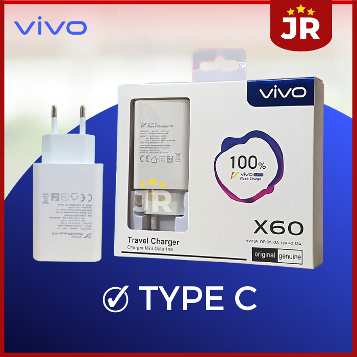 Jual Charger / Carger VIVO X60 Original 100% Support Fast Charging / Flash Charge Charger 5V-2A ...