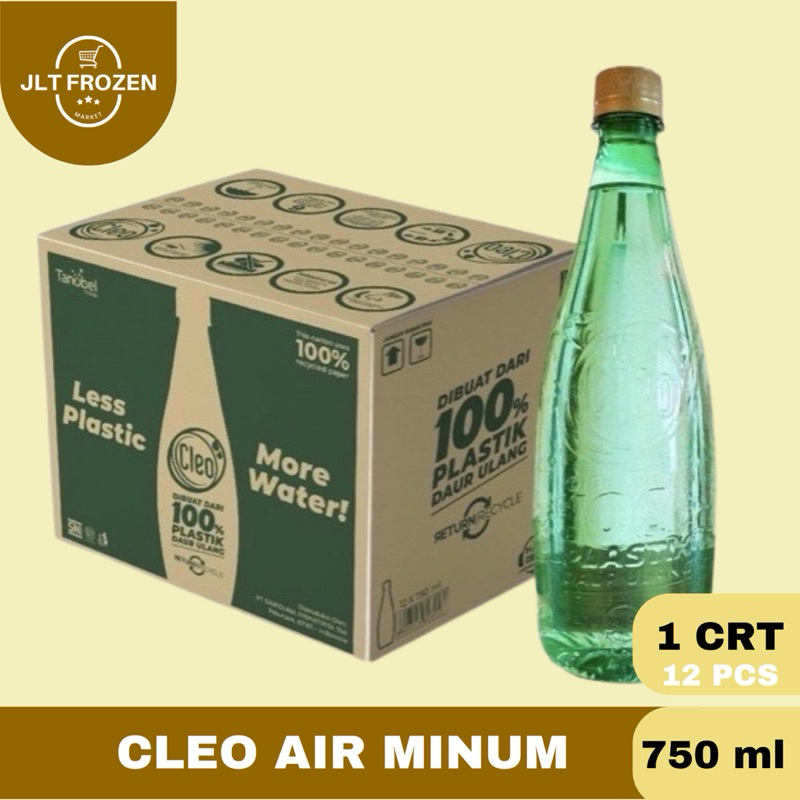 Jual Cleo Eco Go Green/ Air Mineral Cleo Botol Hijau 750ml KARTON 12pcs ...