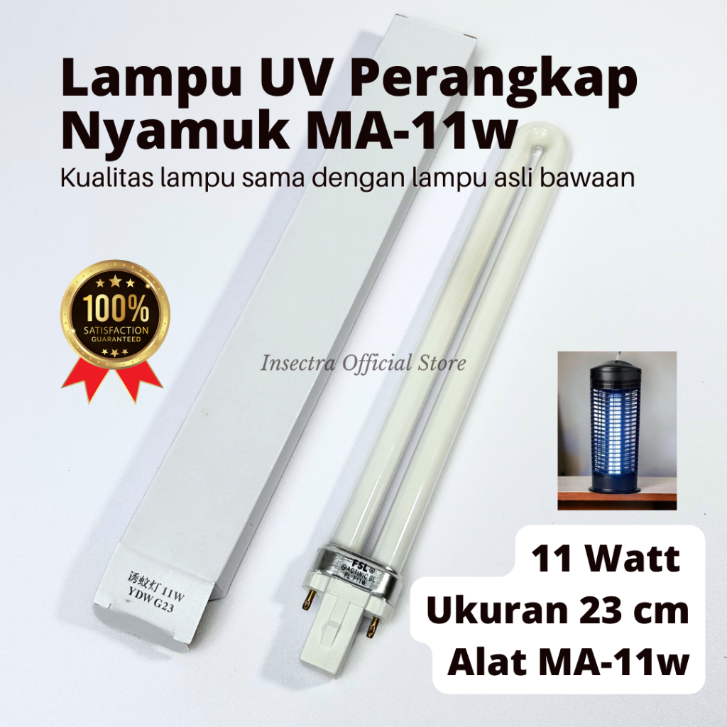 Jual Lampu UV Perangkap Nyamuk 11 Watt PL FSL Refill KRISBOW INSECT MA ...