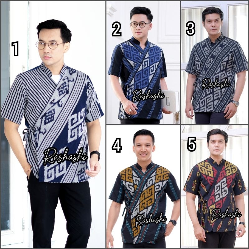 Jual Baju tenun cowok casual atasan outfit lebaran pria keren remaja ...