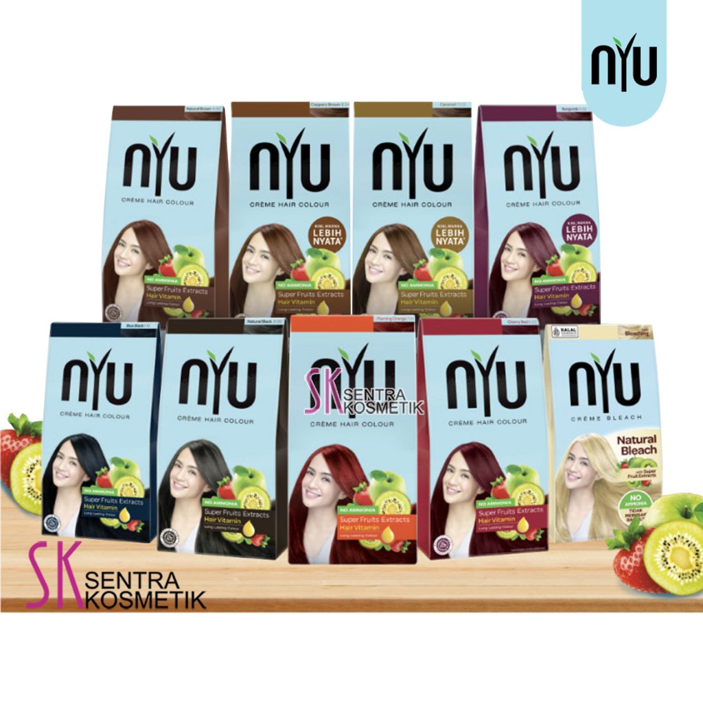 Jual NYU Hair Color Pewarna Rambut Tanpa Amonia Cat Rambut Permanen 30 ...