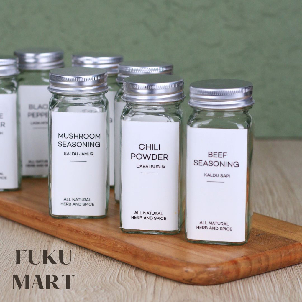 Jual Botol Bumbu Dapur Kaca Tempat Bumbu Dapur Toples Bumbu Dapur Free ...