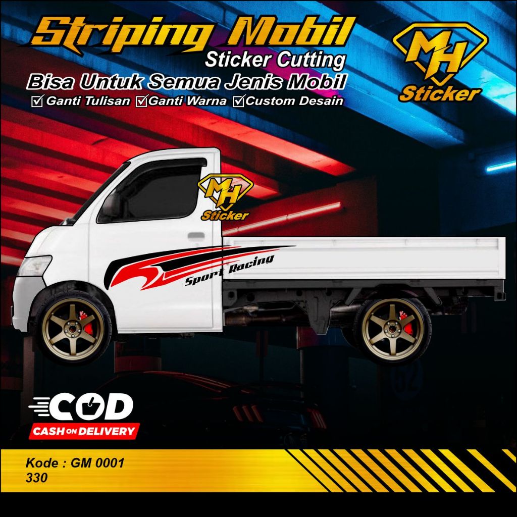 Jual Sticker Striping Desain Keren Variasi Pickup Pickup Carry new ...