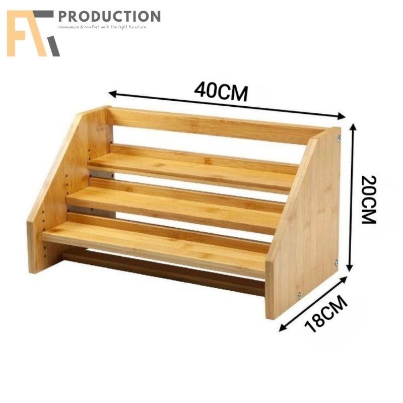 Jual Rak Bumbu Model Tangga Kayu Pinus Solid | Shopee Indonesia