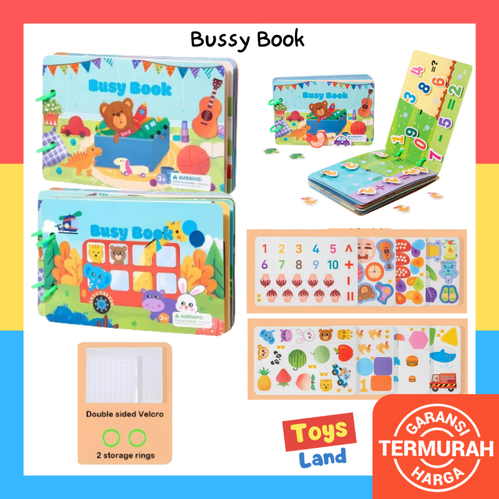 Jual Buku Busy Book Mainan Edukasi Anak Activity Book Mainan Montessori ...