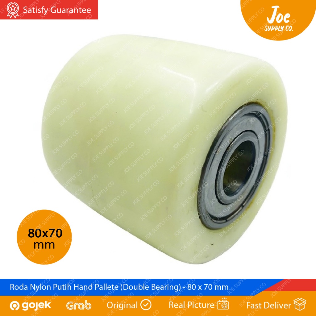 Jual Roda Hand Pallet Lift PP Nylon 80 x 70mm Double Bearing Palet ...