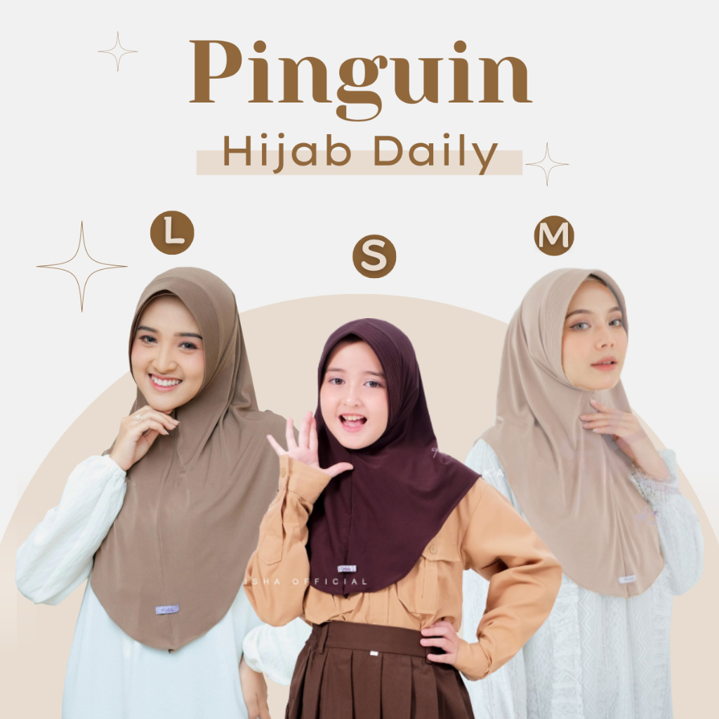 Jual Hijab Pinguin SML Jilbab Instan Jersey Premium Pet Antem Hijab Sporty Kerudung Bergo ...