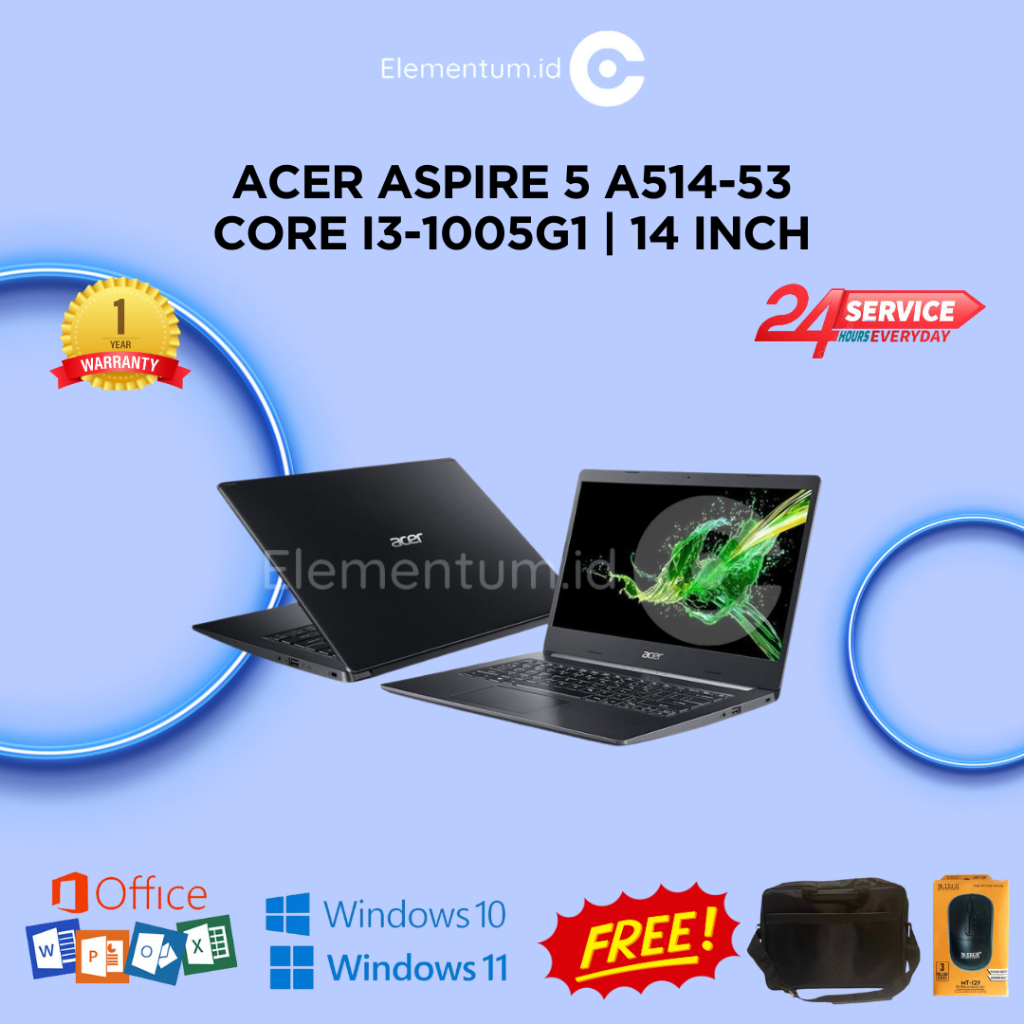 Jual Laptop Acer Aspire 5 A514-53 - Core i3-1005G1 [4GB 512GB] Windows 10 | Shopee Indonesia