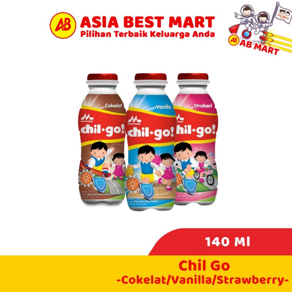 Jual Morinaga Chil Go Cokelat Vanilla Strawberry 140Ml Susu Cair ...