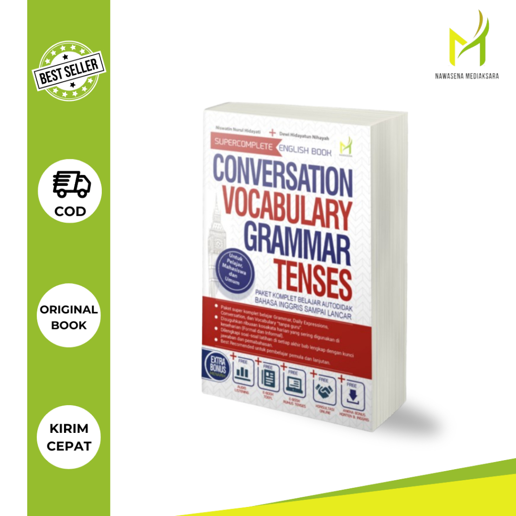 Jual SUPER COMPLETE ENGLISH BOOK CONVERSATION VOCABULARY GRAMMAR ...