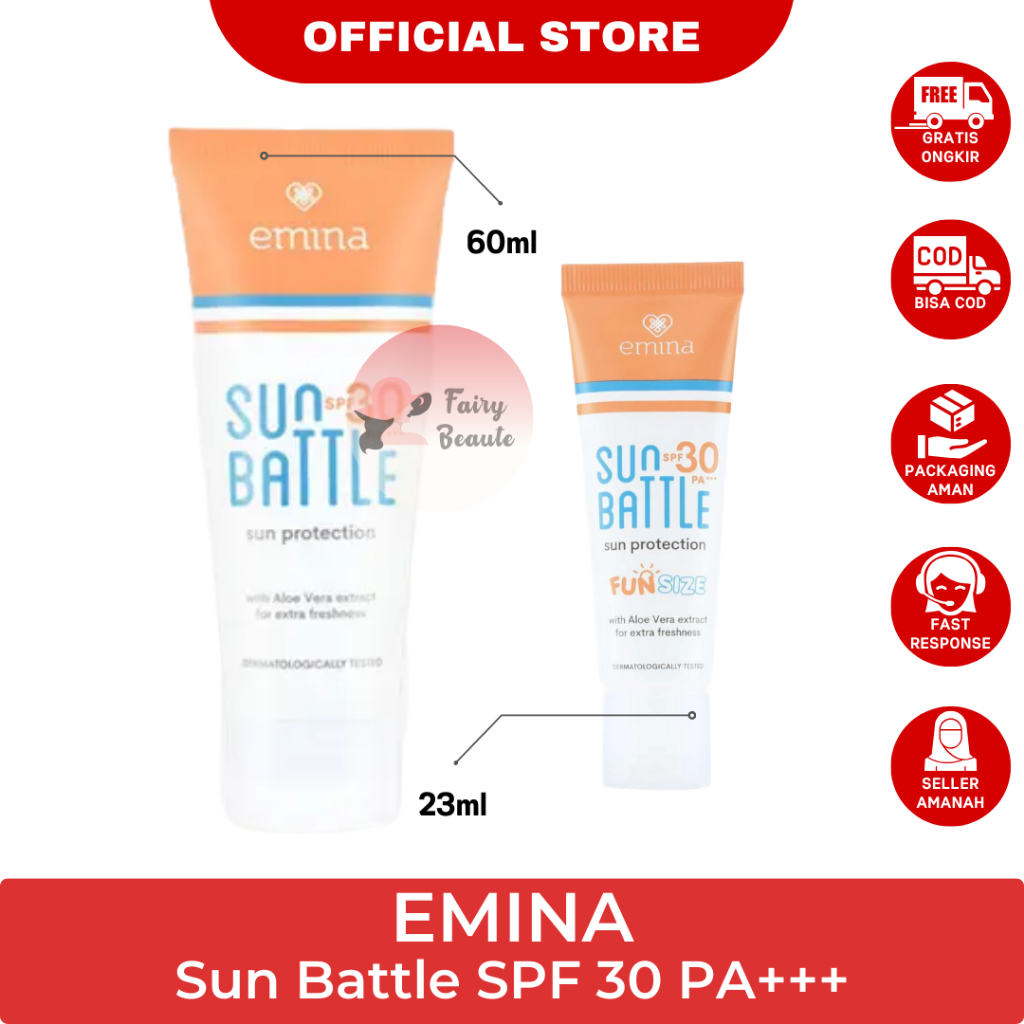 Jual Emina Sun Battle SPF 30 PA+++ - Sunscreen Pelindung dari Sinar Matahari + UV BPOM ORIGINAL ...