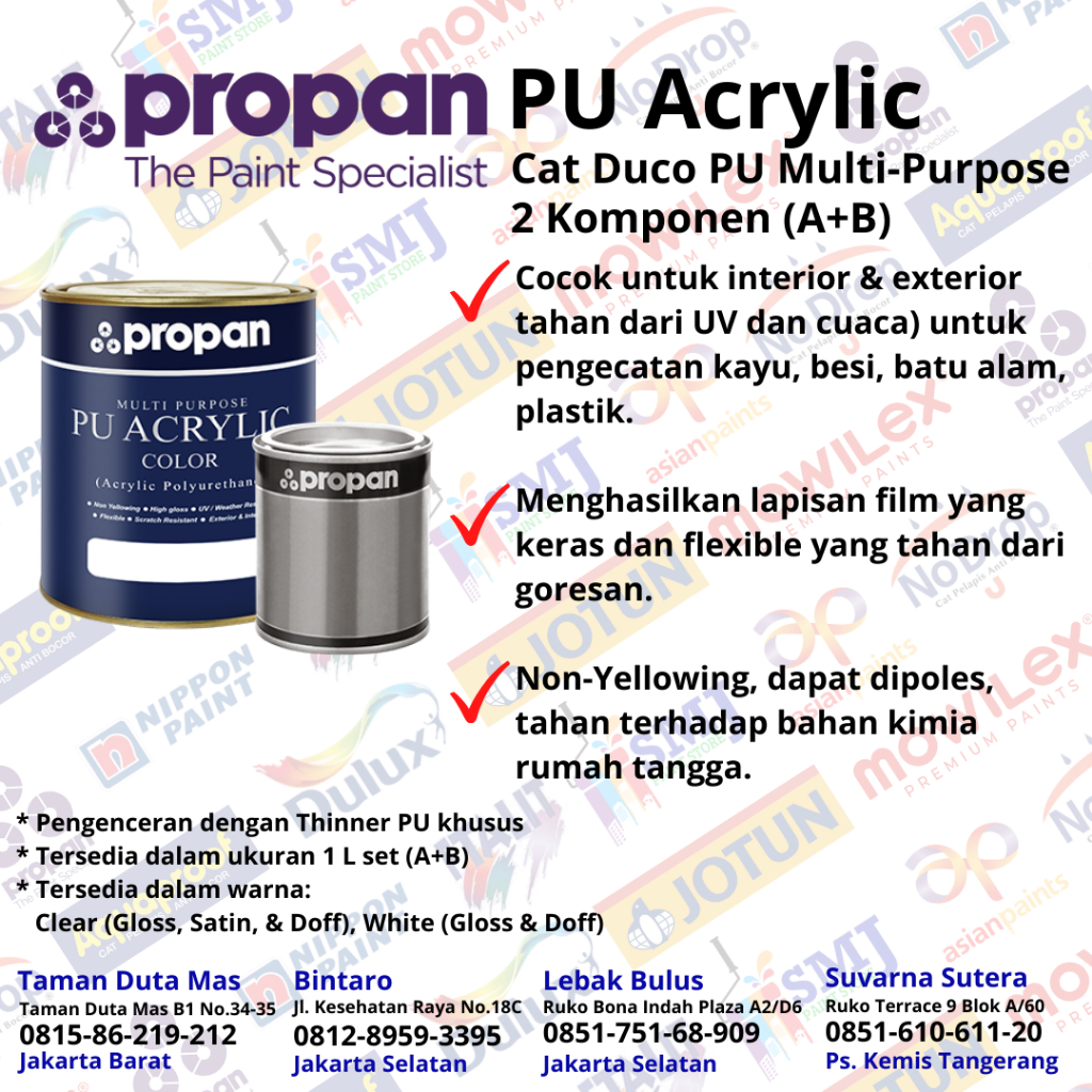 Jual CAT KAYU DUCO PROPAN PU MP PUL-765 2K - 5 LITER SET | Shopee Indonesia