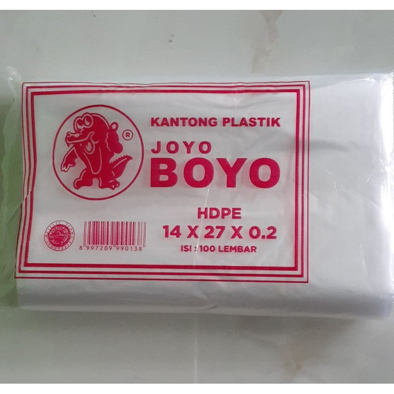 Jual Plastik Sayur [Plastik Bening] Bening Cap Joyo Boyo 1/4 KG, 1/2 KG ...